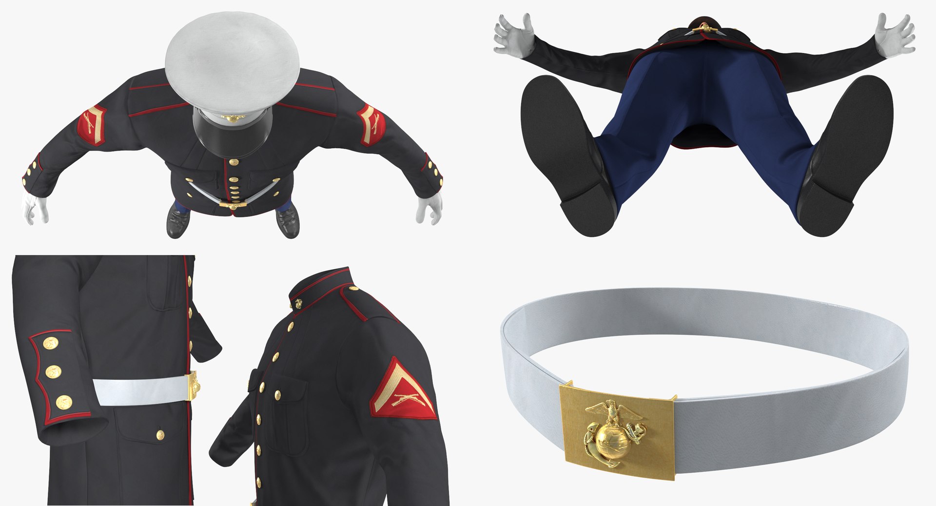 3D marine corps soldier parade model - TurboSquid 1217283