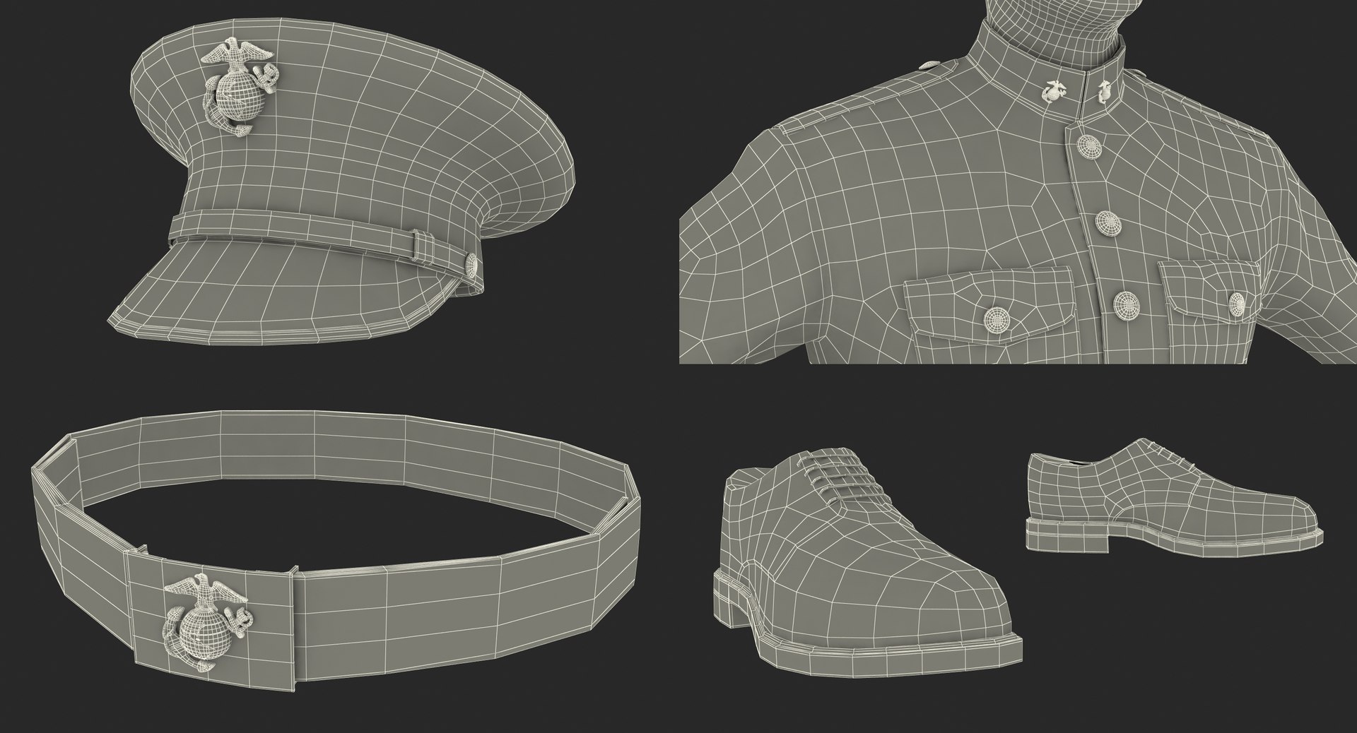 3D marine corps soldier parade model - TurboSquid 1217283