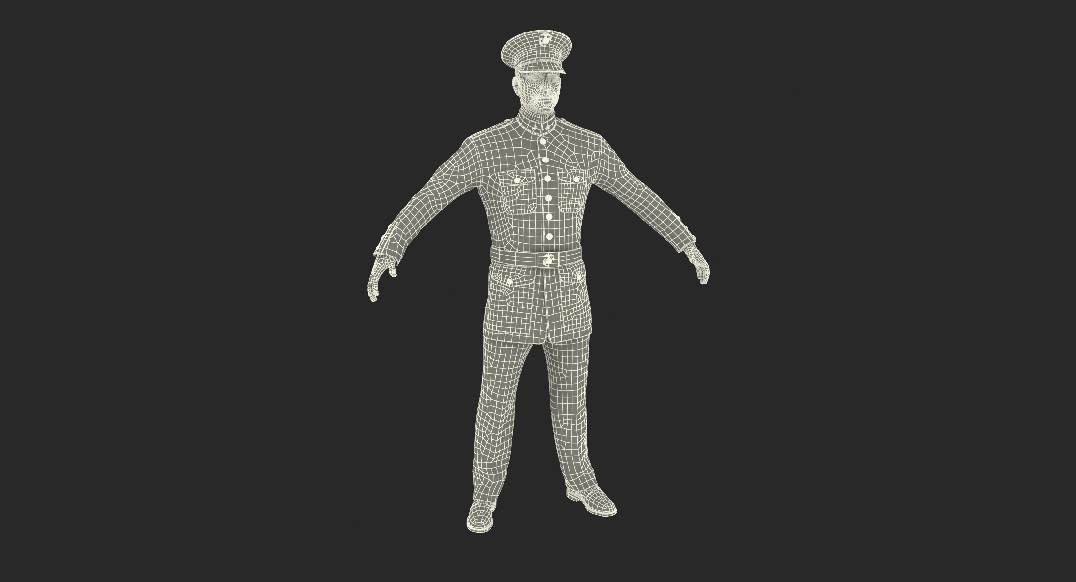 3D marine corps soldier parade model - TurboSquid 1217283