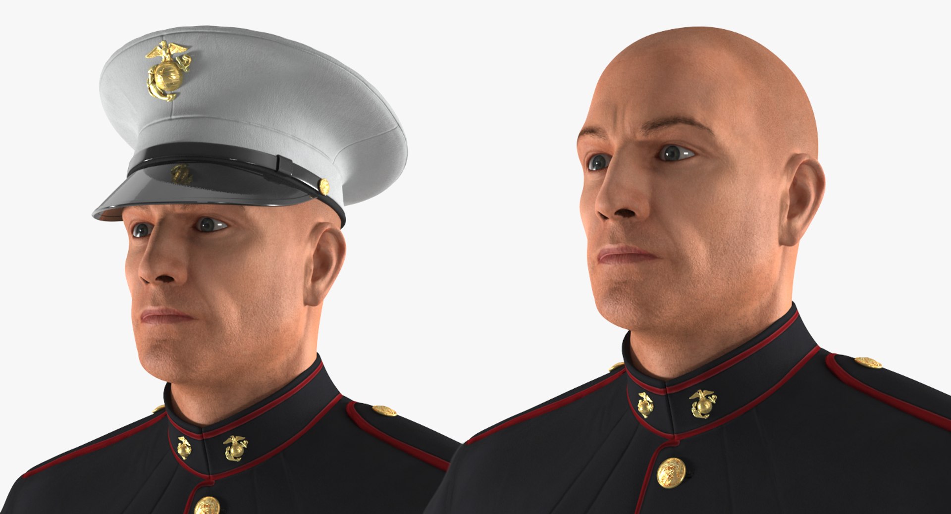 3D marine corps soldier parade model - TurboSquid 1217283