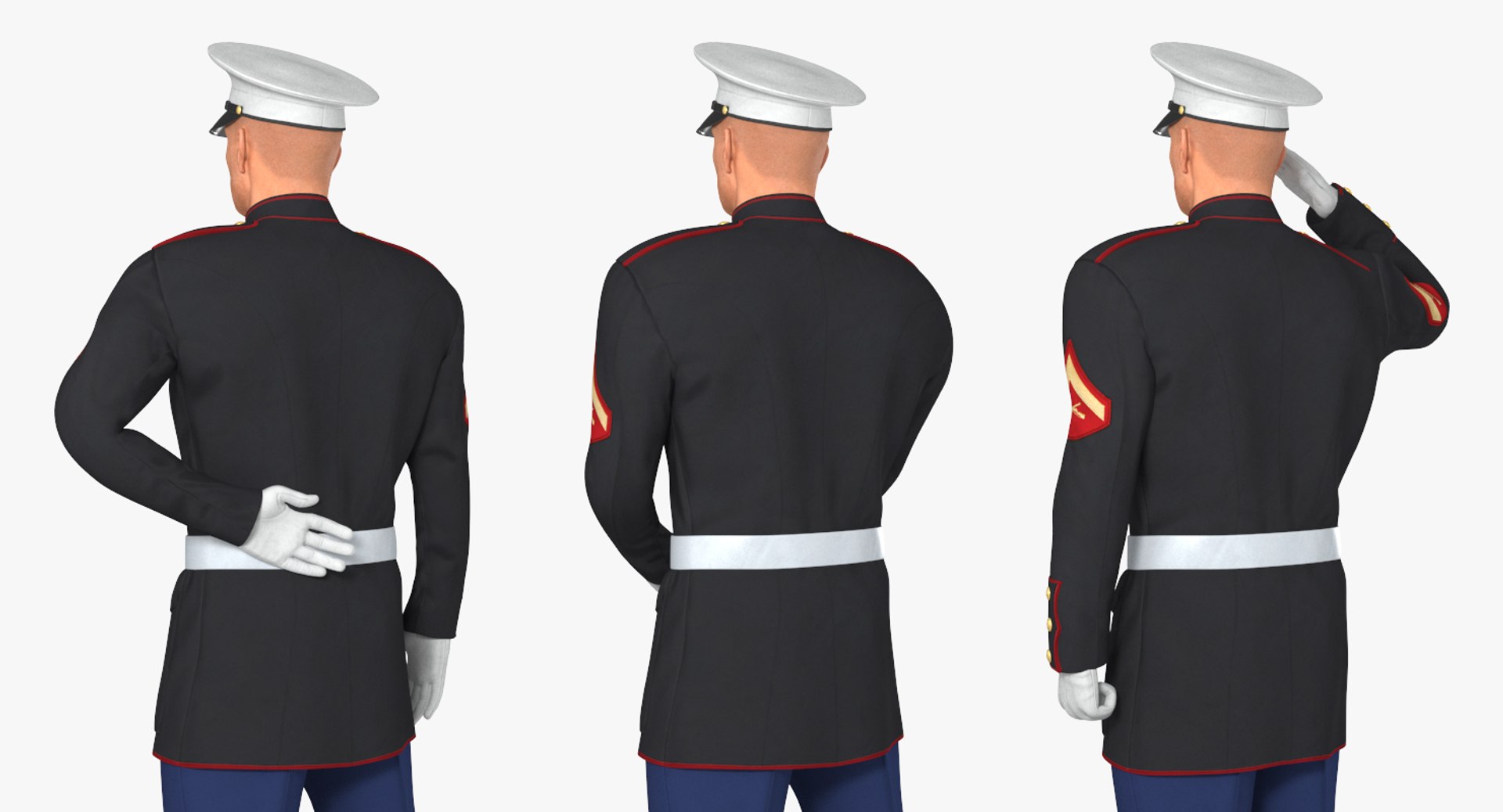 3D marine corps soldier parade model - TurboSquid 1217283