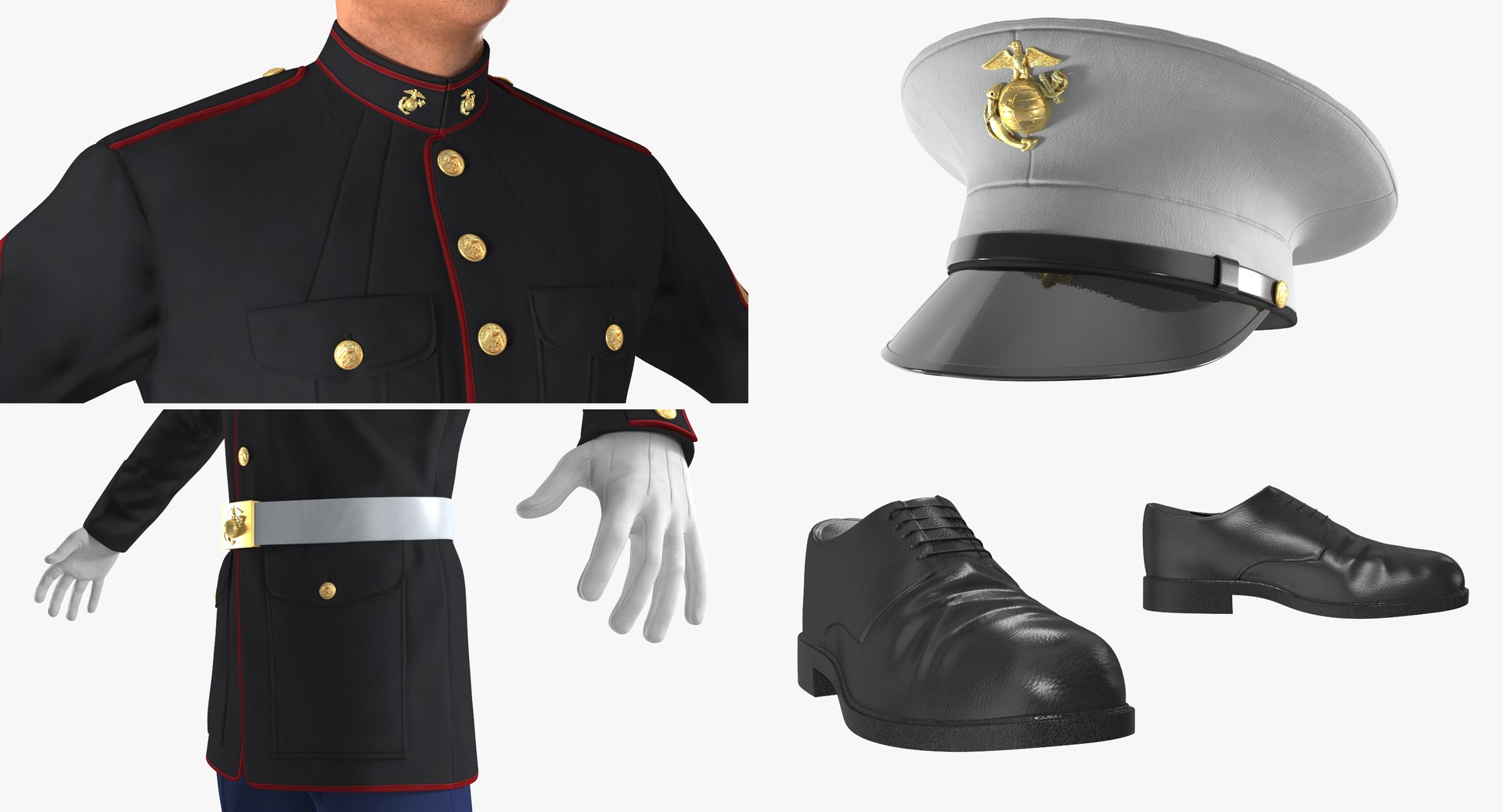 3D marine corps soldier parade model - TurboSquid 1217283