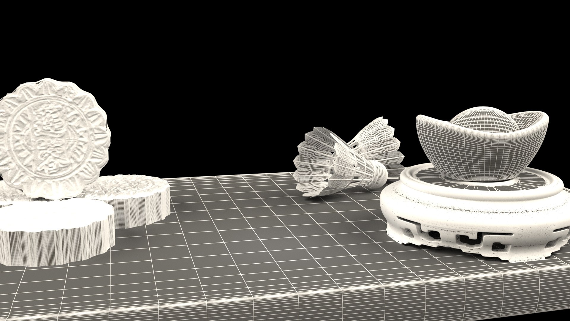 3D Chinese Mooncake - TurboSquid 1844628