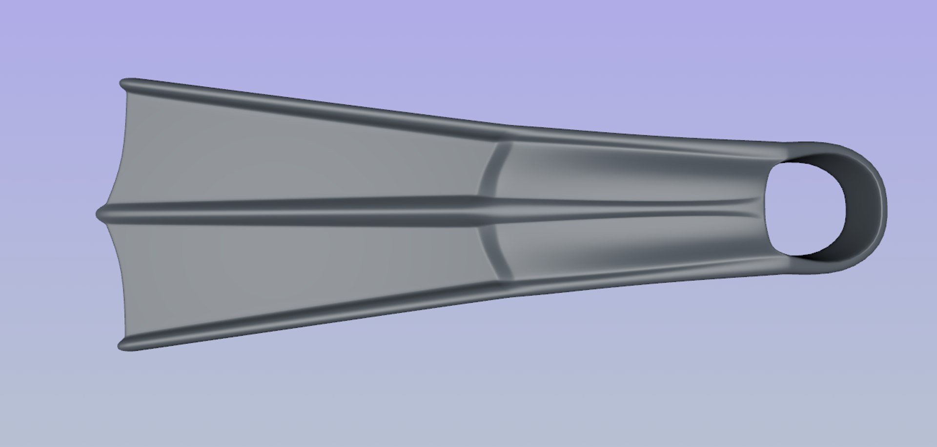 Diving Flipper 3d Model