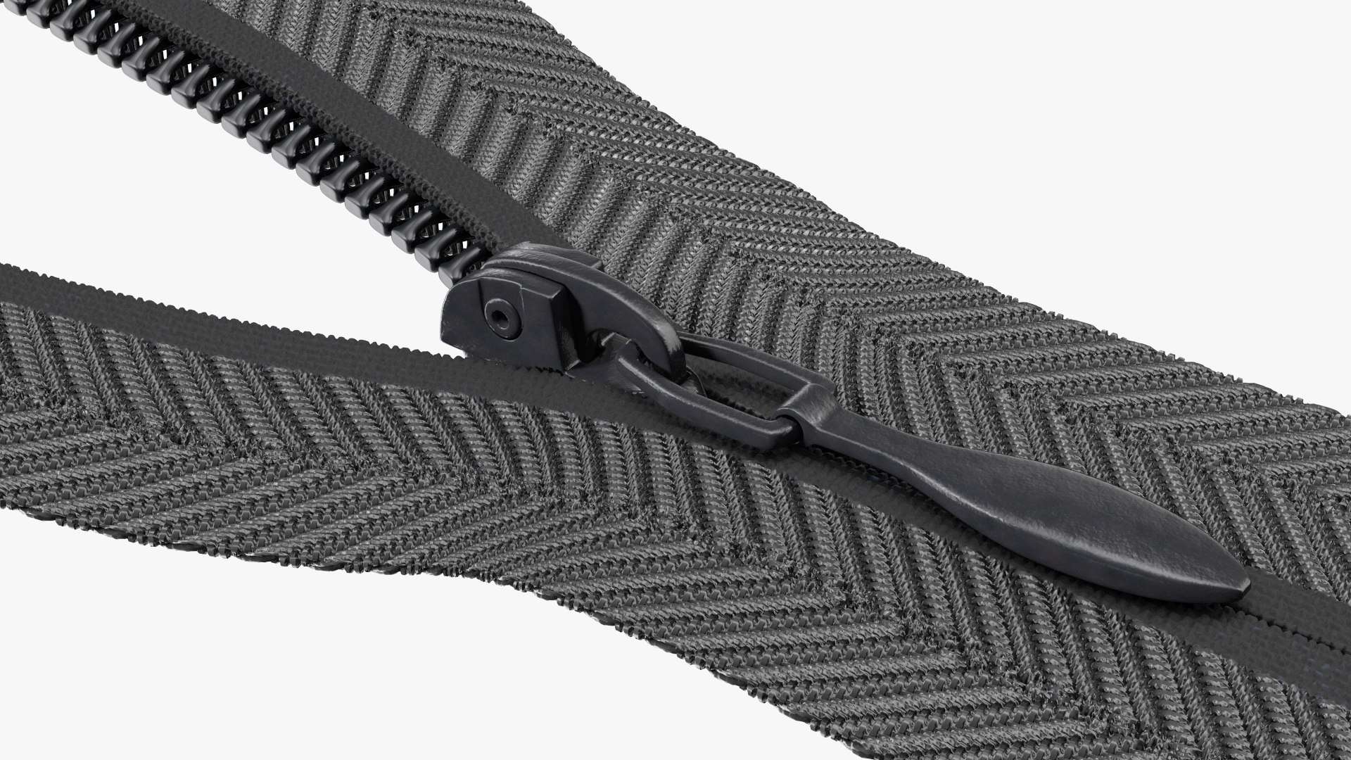 Concealed Zipper with Slider Black 3D model - TurboSquid 1832876