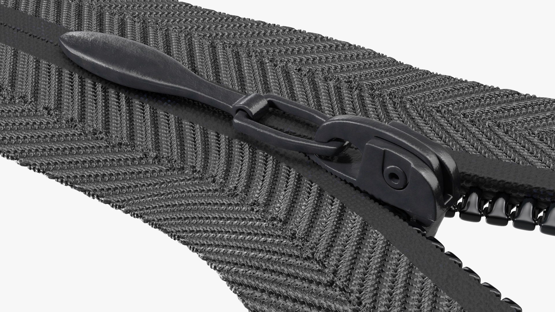 Concealed Zipper with Slider Black 3D model - TurboSquid 1832876