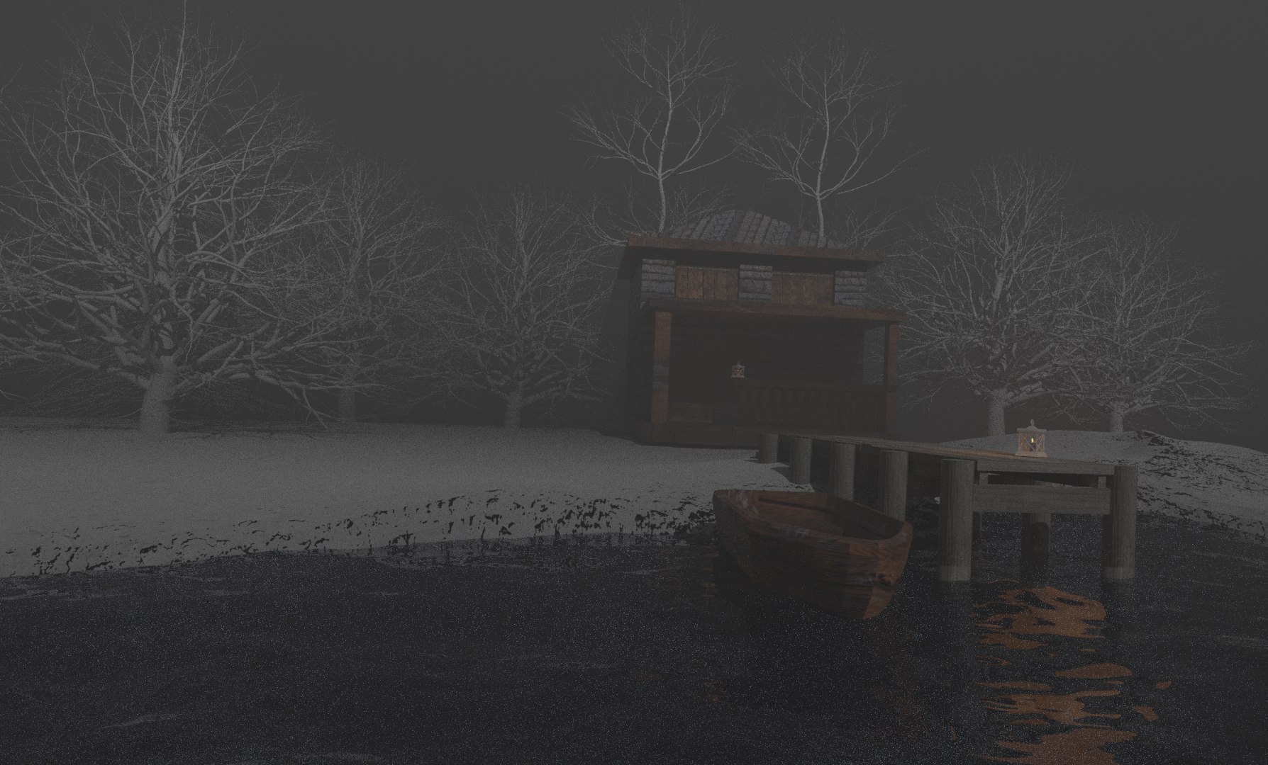 3D Model Night Tree Pack - TurboSquid 1575457