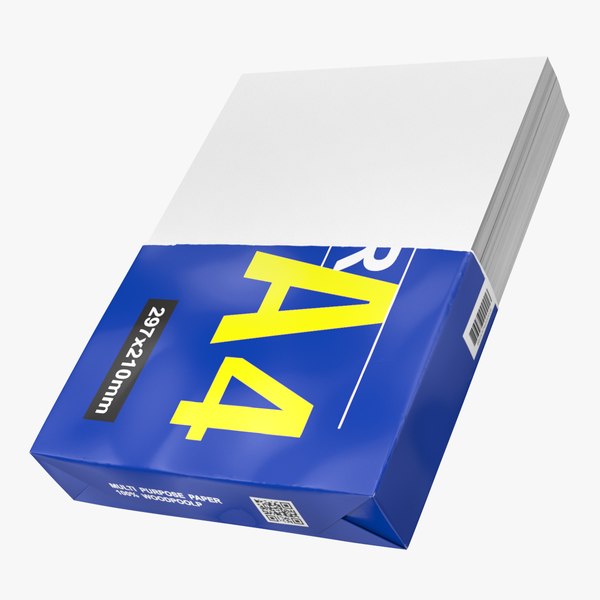 White A4 Paper Pack Open model - TurboSquid 1783914