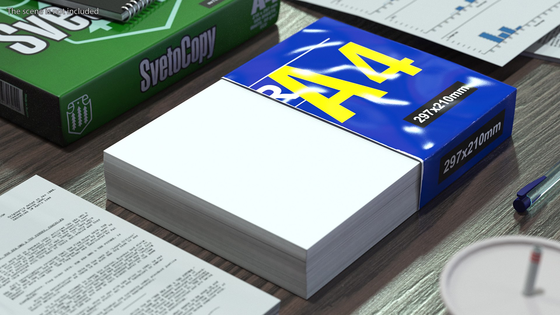 White A4 Paper Pack Open Model - TurboSquid 1783914