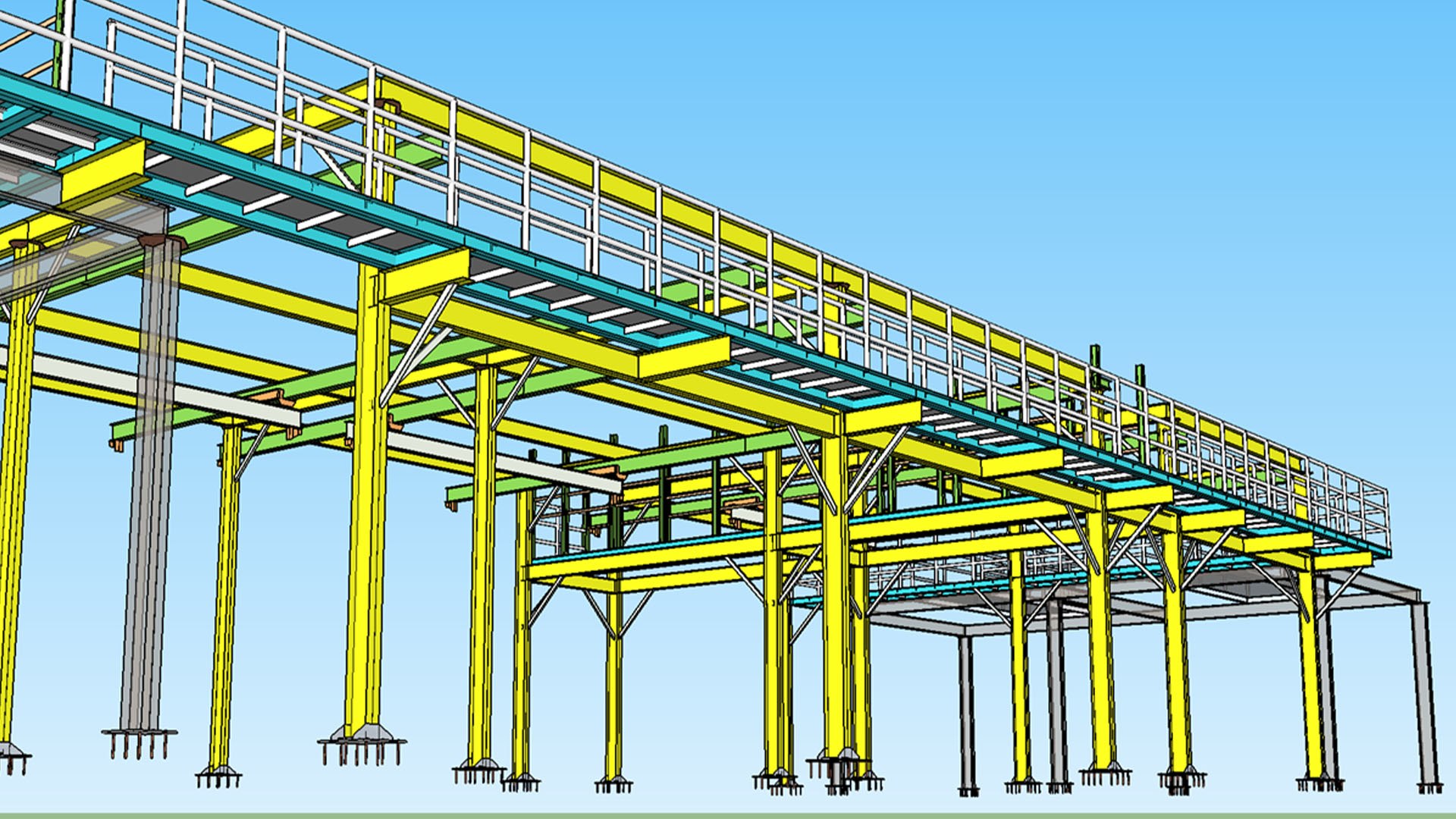 3D Weld Gantry Catwalk BRACING MODIFICATIONS Model - TurboSquid 2233914