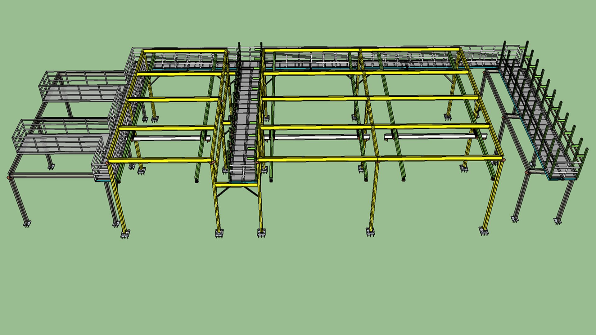 3D Weld Gantry Catwalk BRACING MODIFICATIONS Model - TurboSquid 2233914