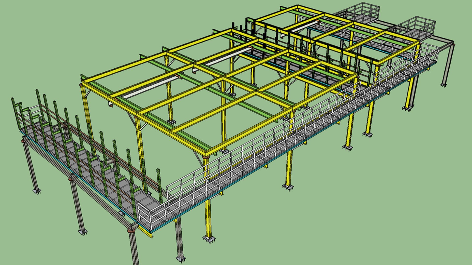 3D Weld Gantry Catwalk BRACING MODIFICATIONS Model - TurboSquid 2233914