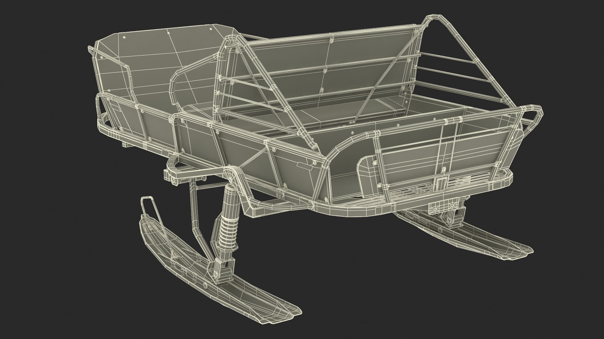 Snowmobile Sled 3D Model - TurboSquid 2273687