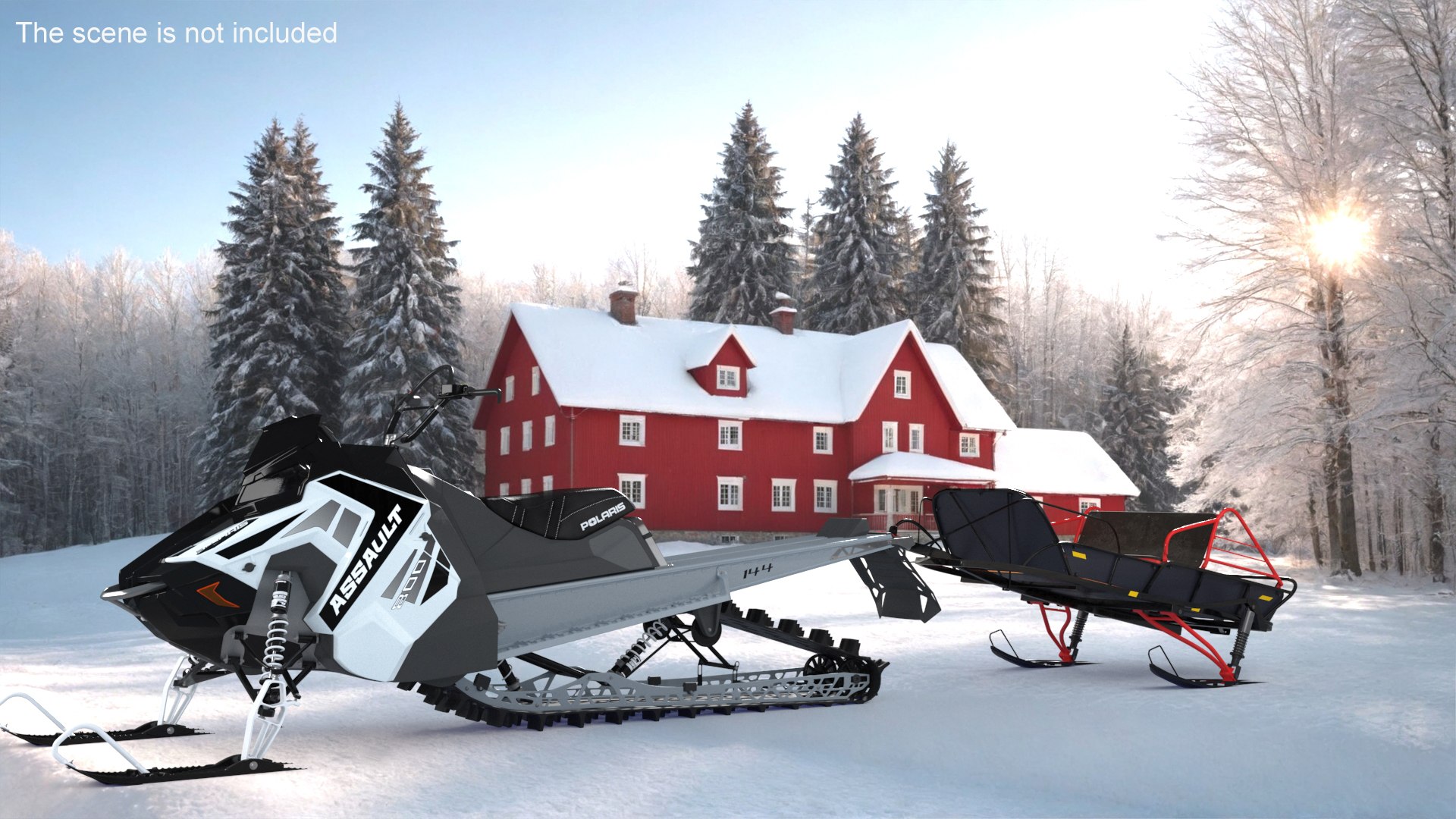 Snowmobile Sled 3D Model - TurboSquid 2273687