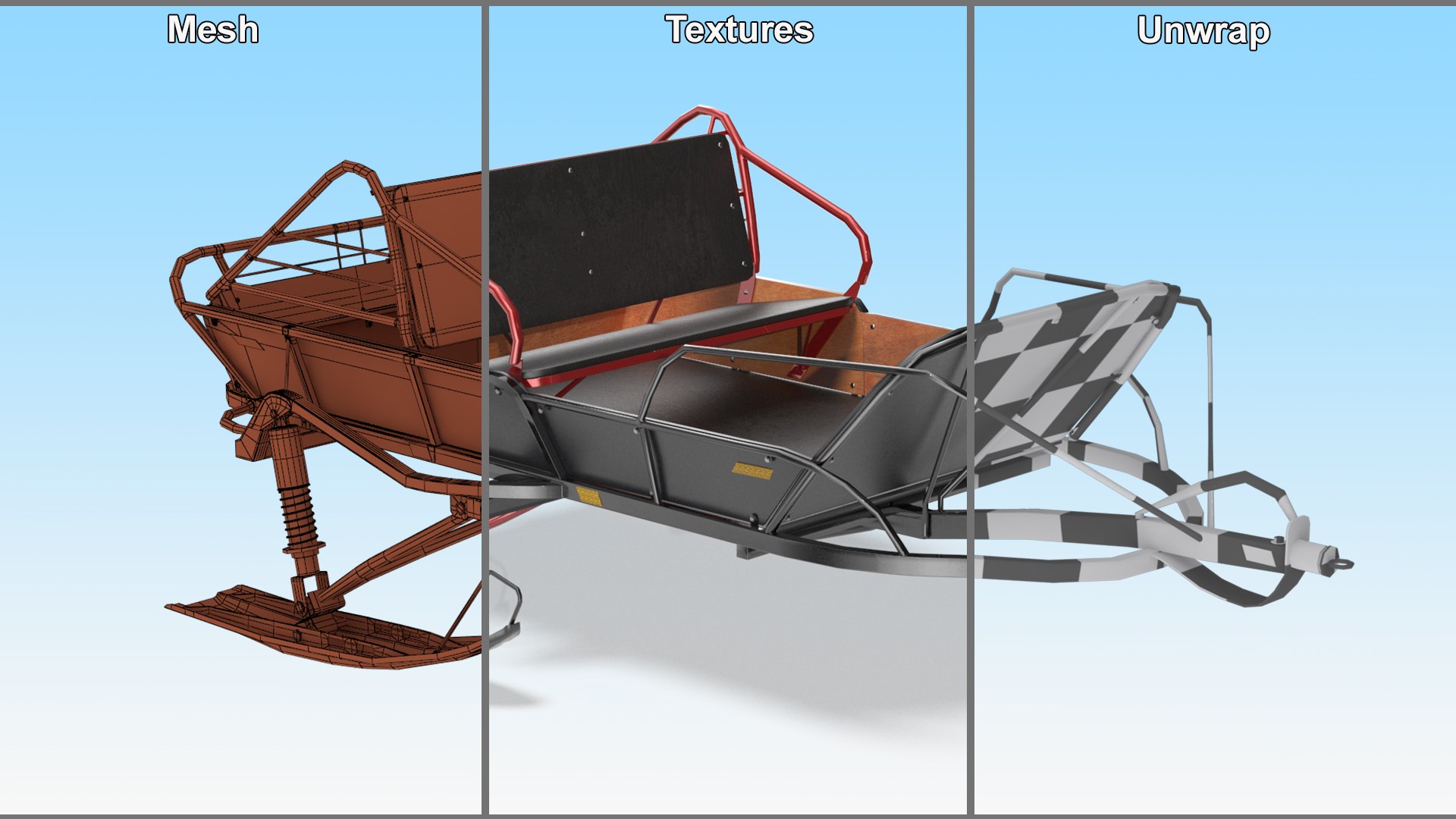 Snowmobile Sled 3D Model - TurboSquid 2273687