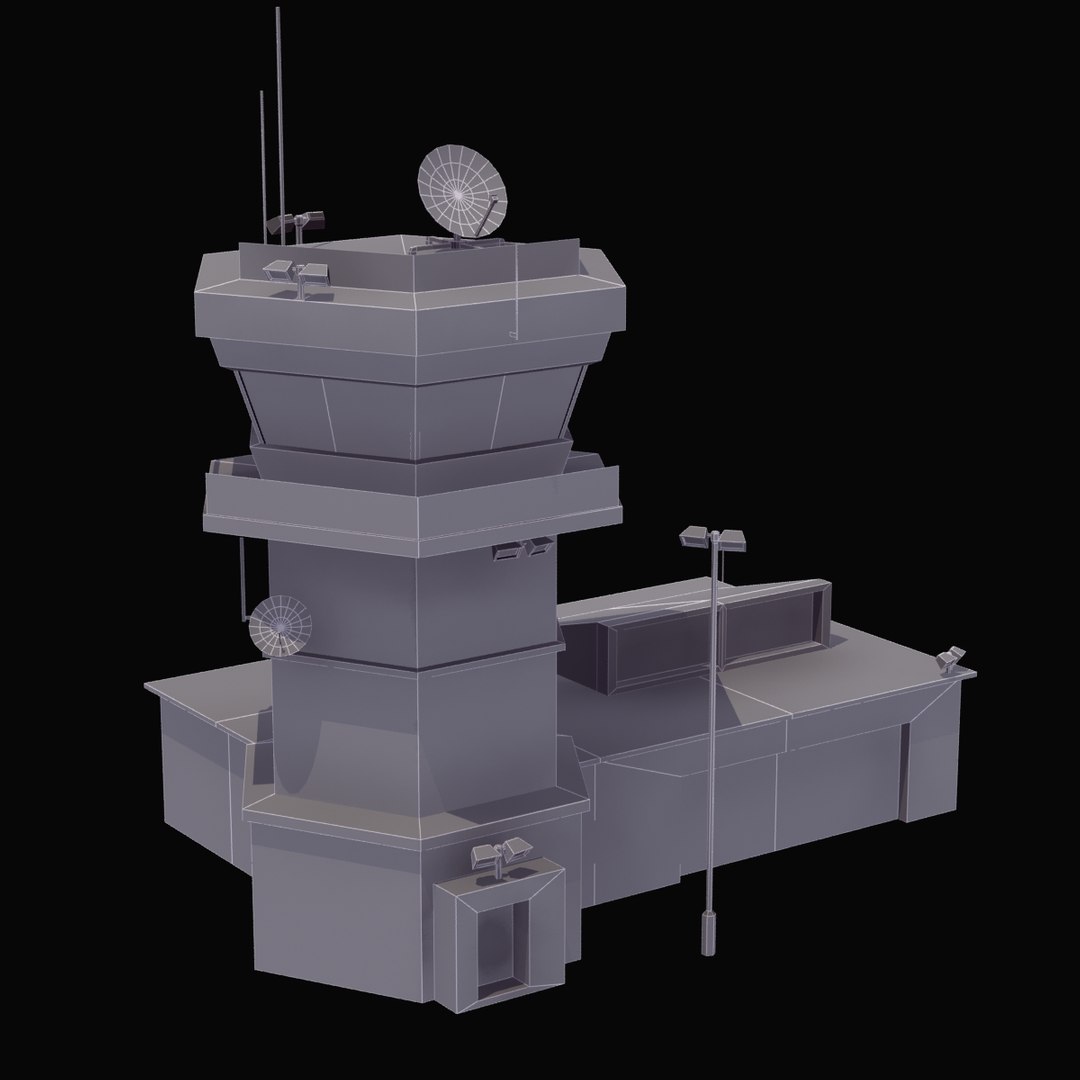 3d Air Control Tower Model