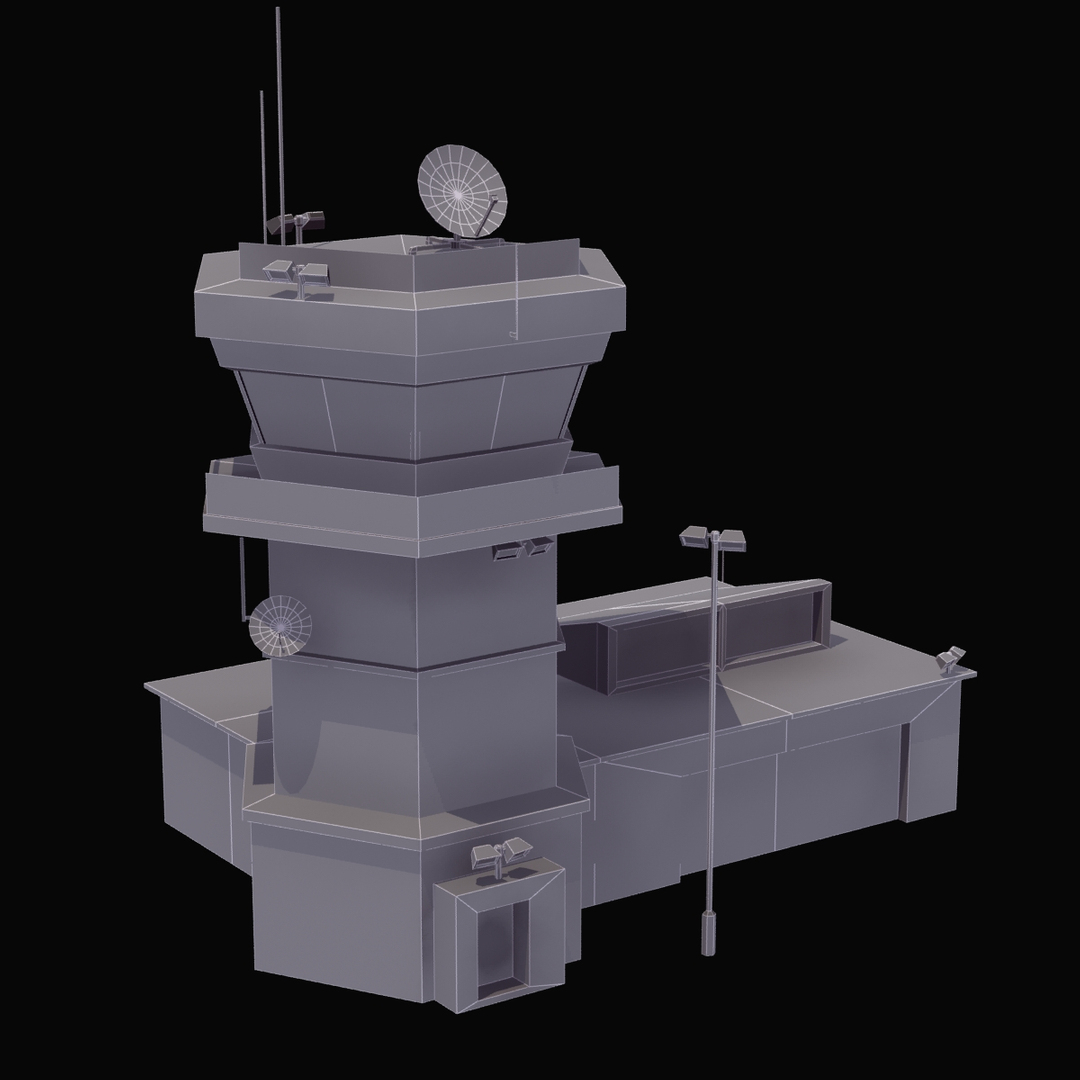 3d air control tower model