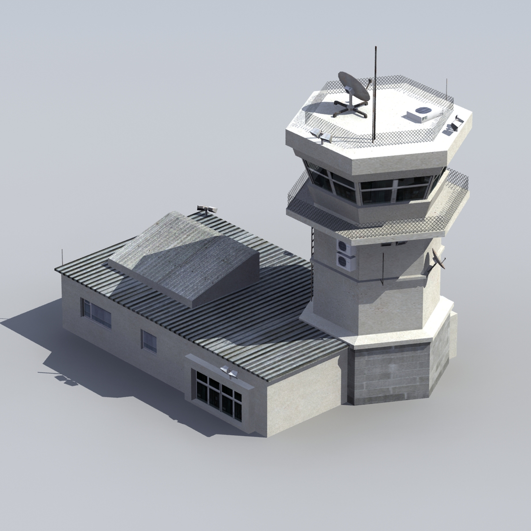 3d air control tower model