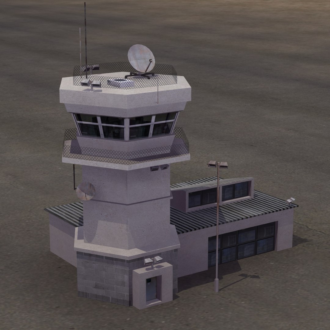 3d Air Control Tower Model