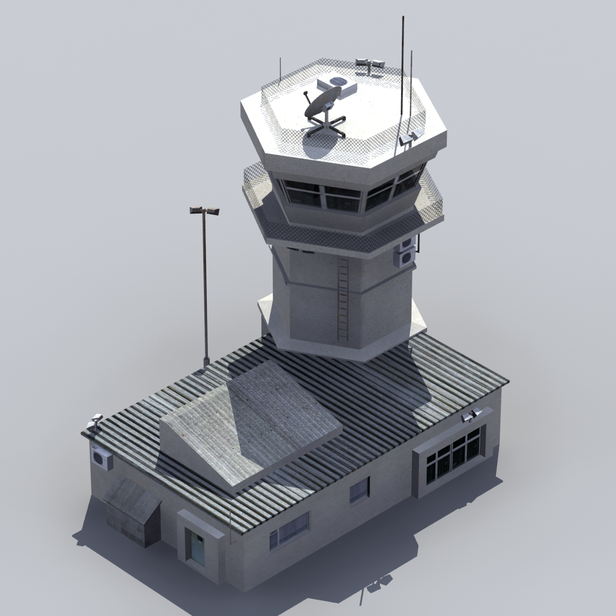 3d air control tower model