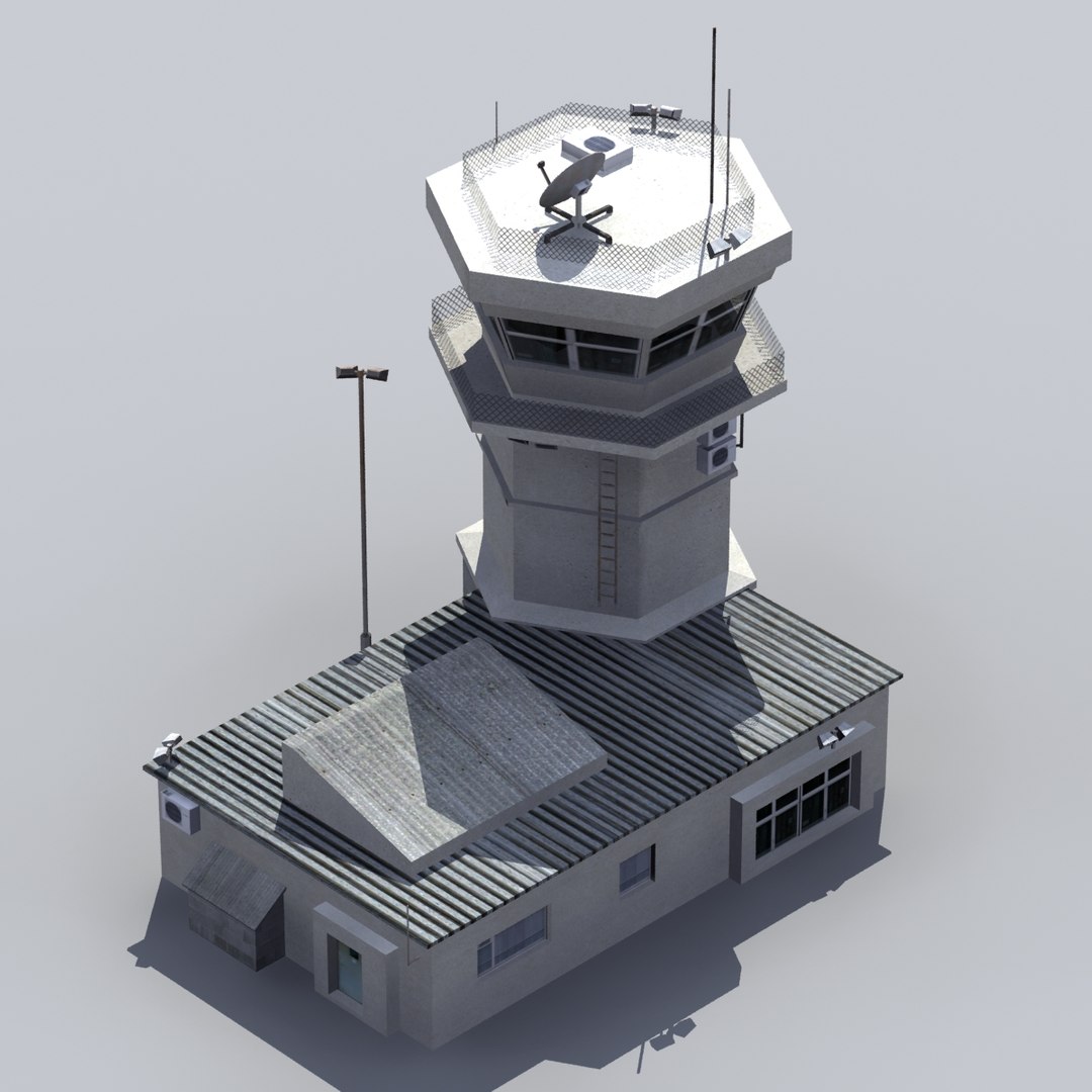 3d Air Control Tower Model