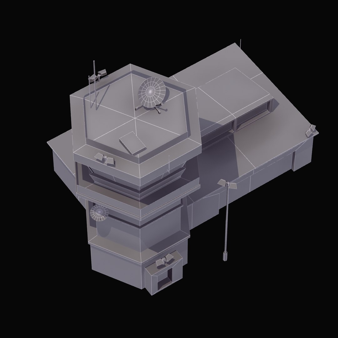 3d Air Control Tower Model