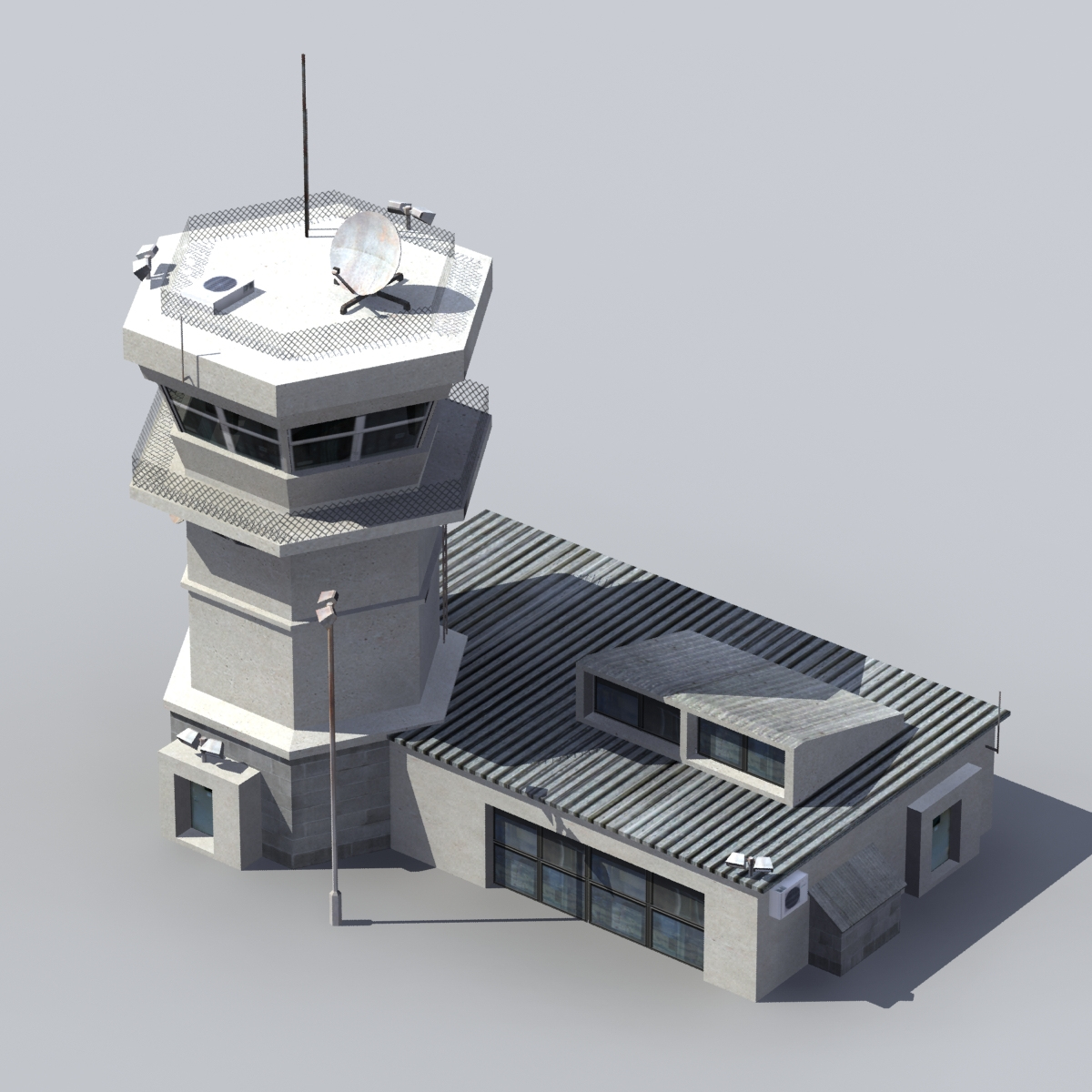 3d air control tower model