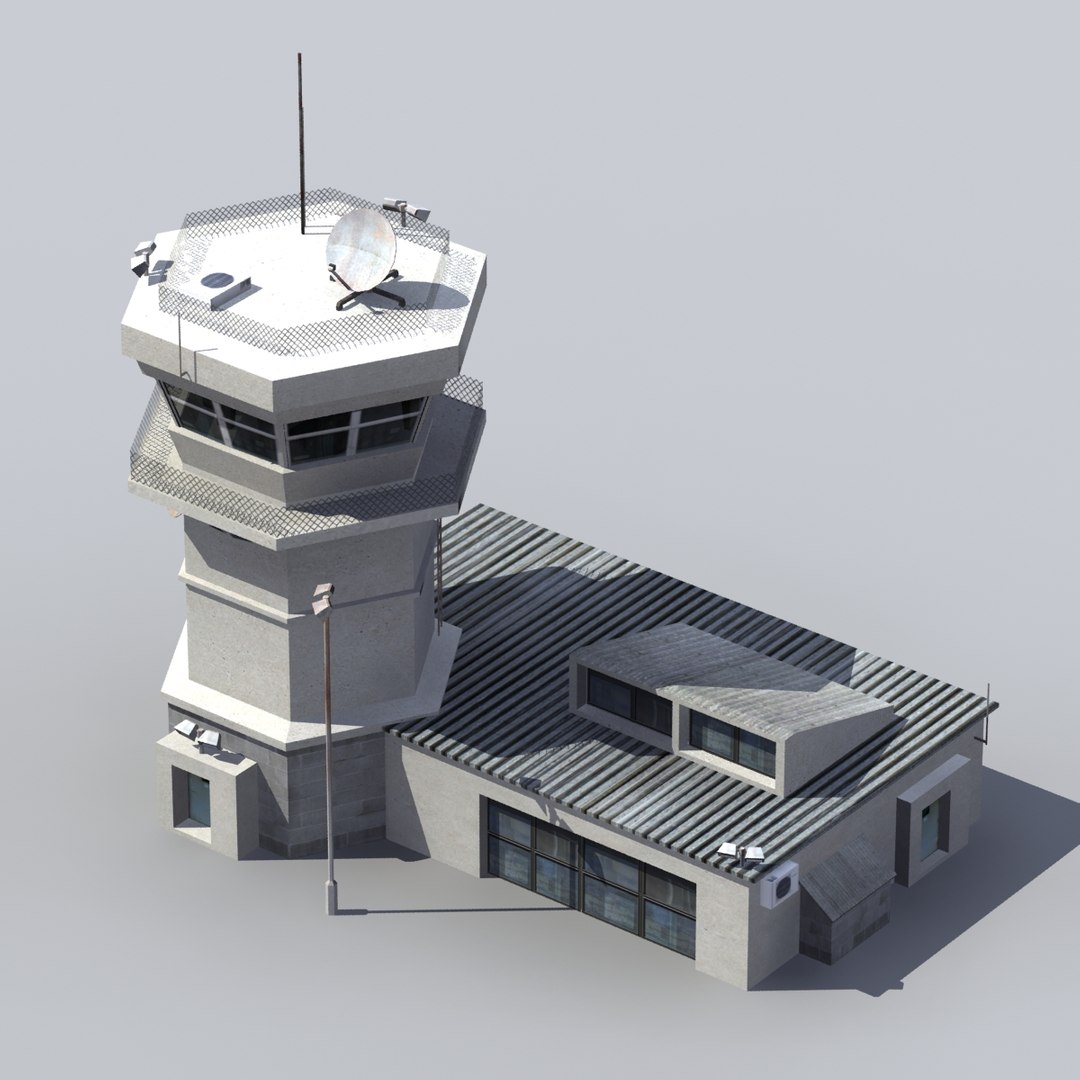 3d Air Control Tower Model