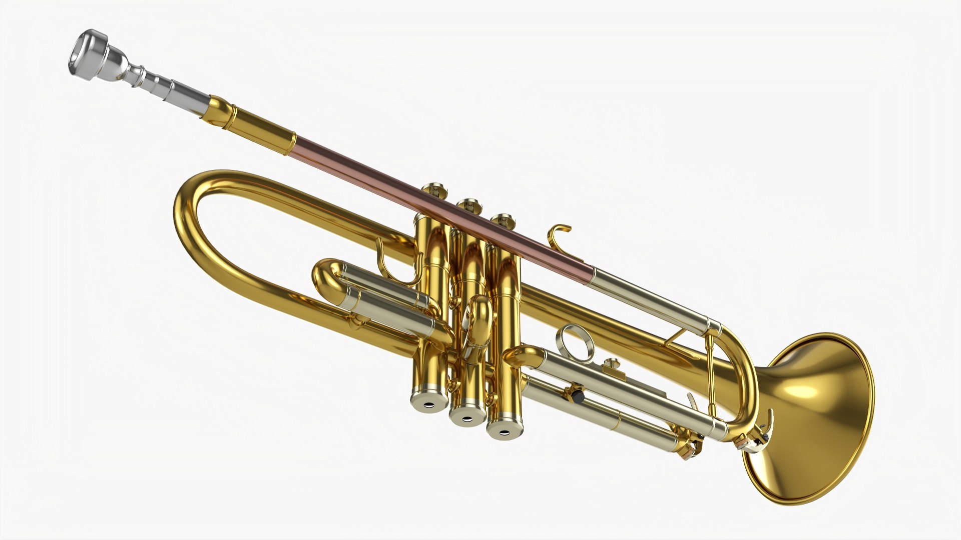 3D Brass Bell Trumpet Model - TurboSquid 1777370