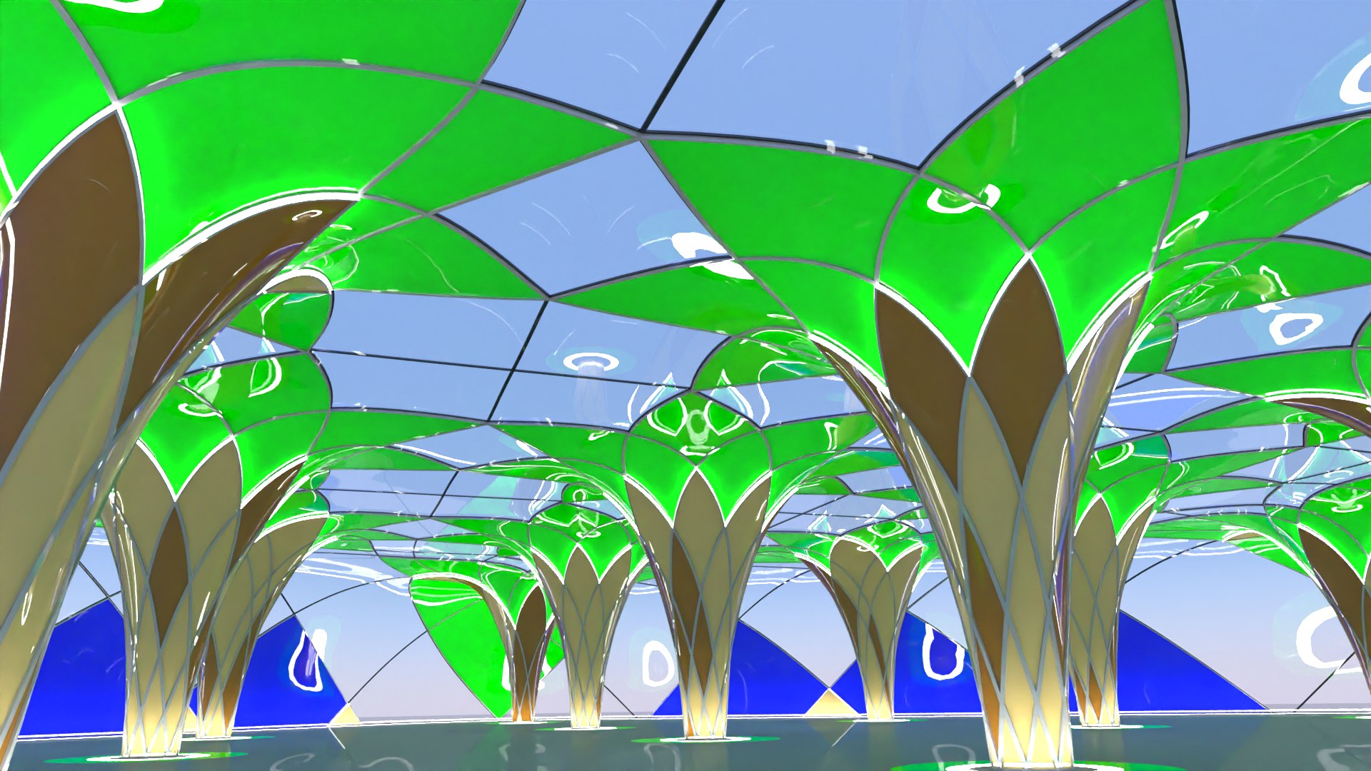 3D Model Organic Building Interior - TurboSquid 2054200