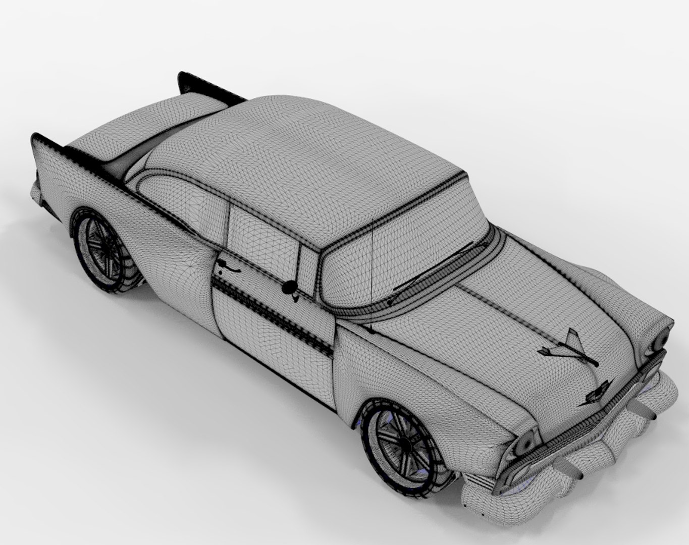 Chevrolet Bel Air 1957 Modified 3D Model - TurboSquid 2114027