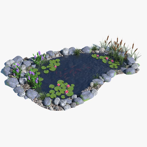 Garden water waterfall 3D model - TurboSquid 1681636