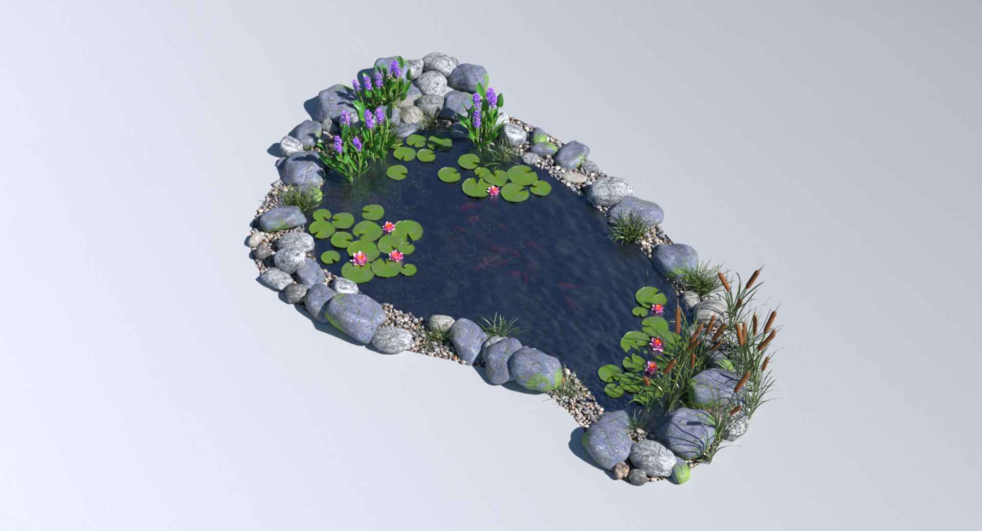 Water Garden 3d Model