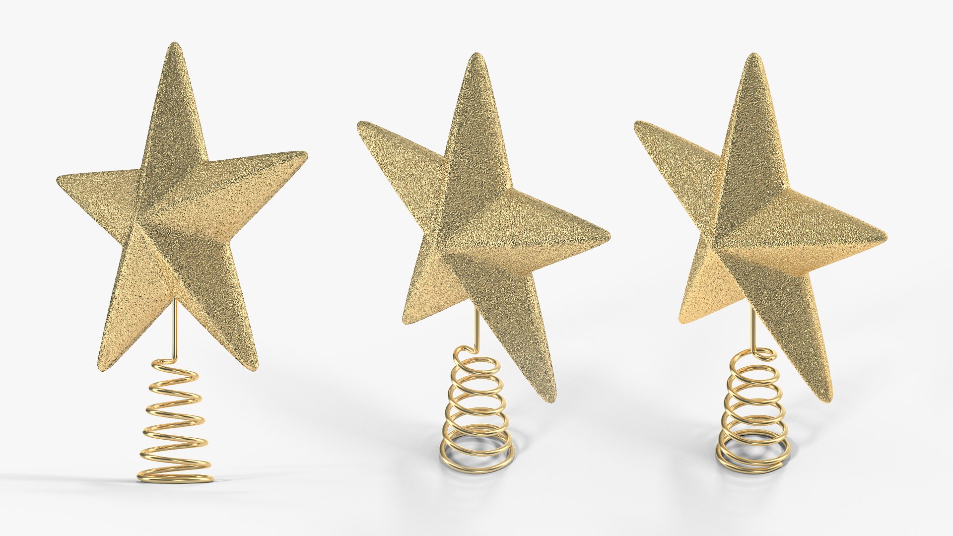 Gold Star Tree Topper 3D Model - TurboSquid 1457682