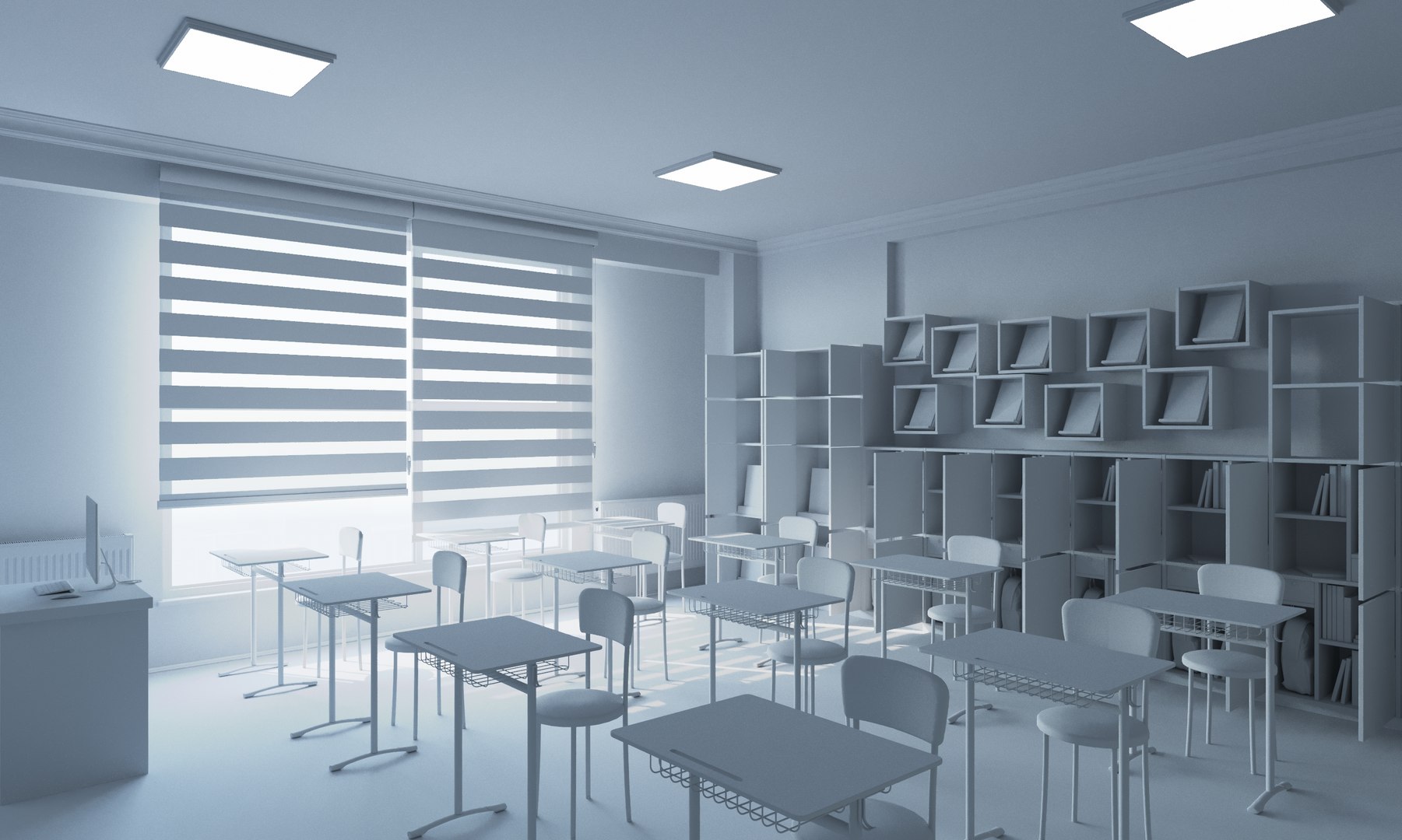3D classroom class room - TurboSquid 1680569