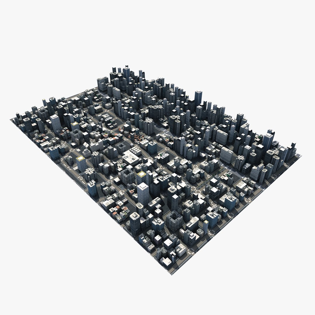 city aerial scenes 3d max