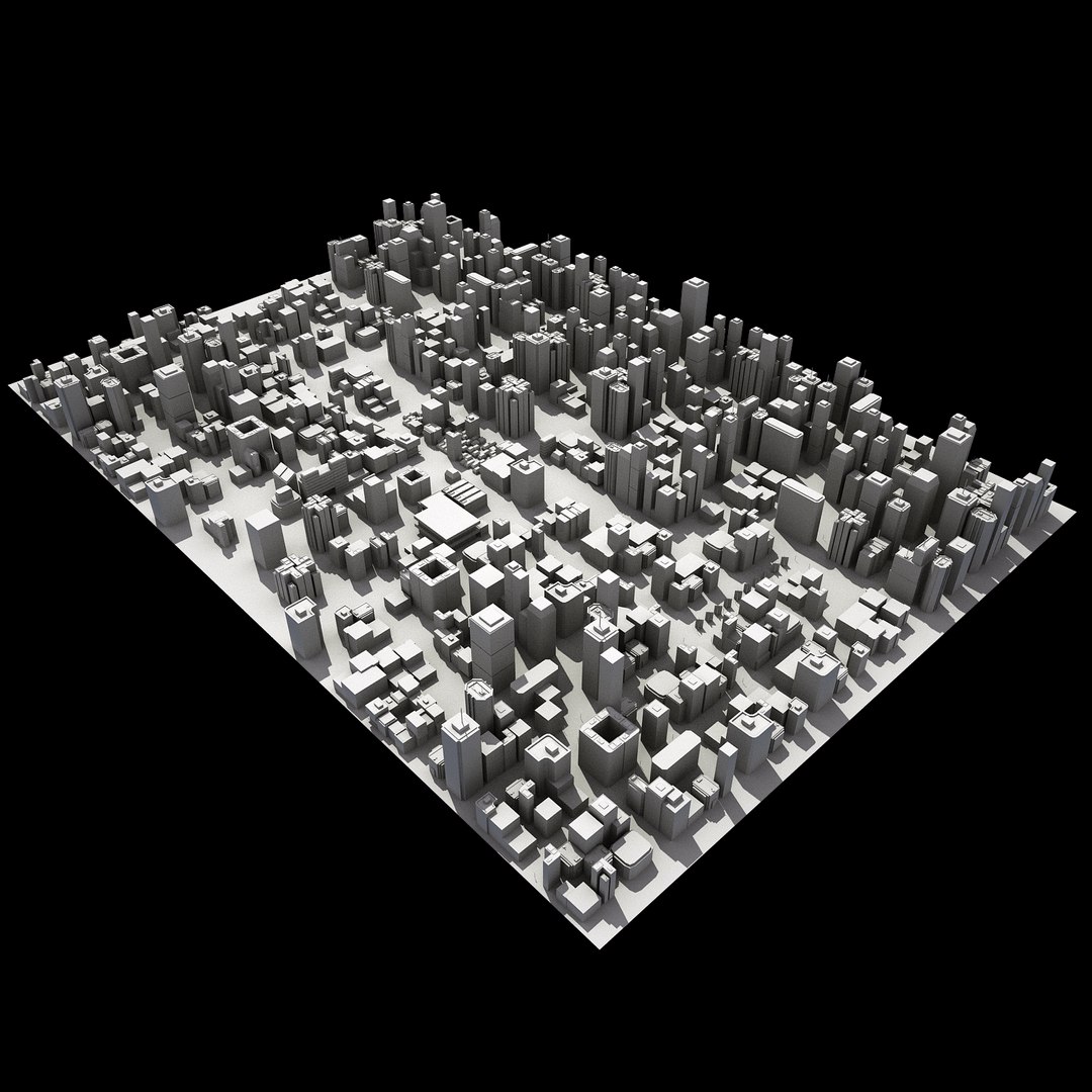 city aerial scenes 3d max