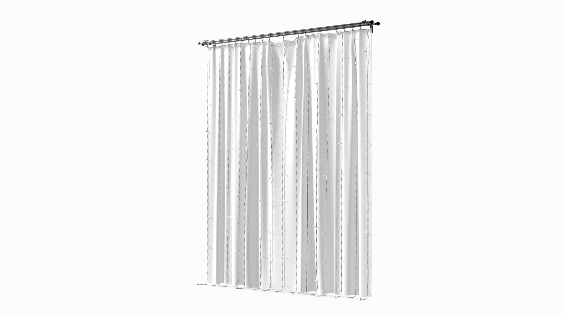 3D LED Window Curtain Garland White - TurboSquid 2118217