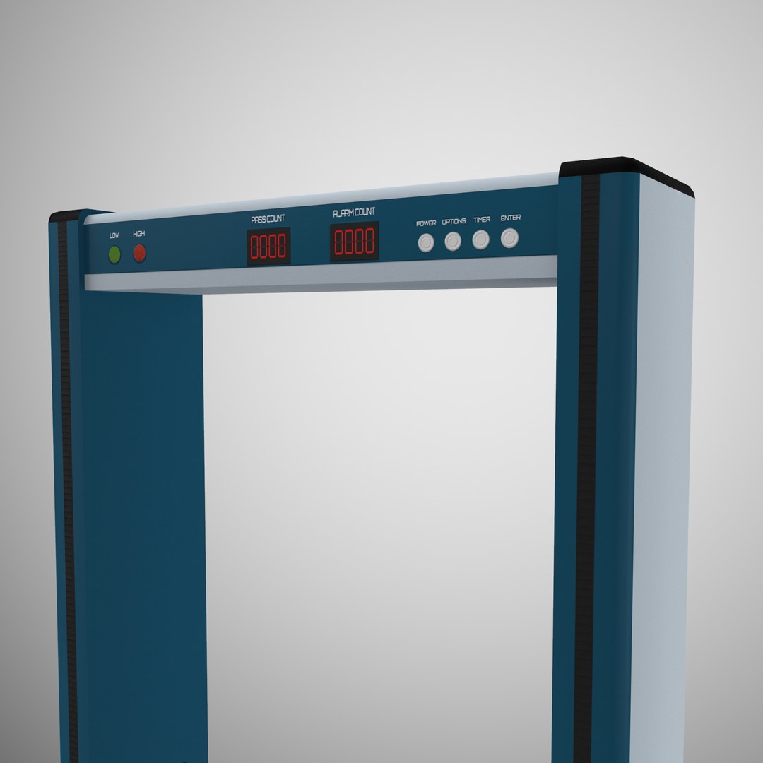 3D Walk Through Metal Detector Model - TurboSquid 2154632