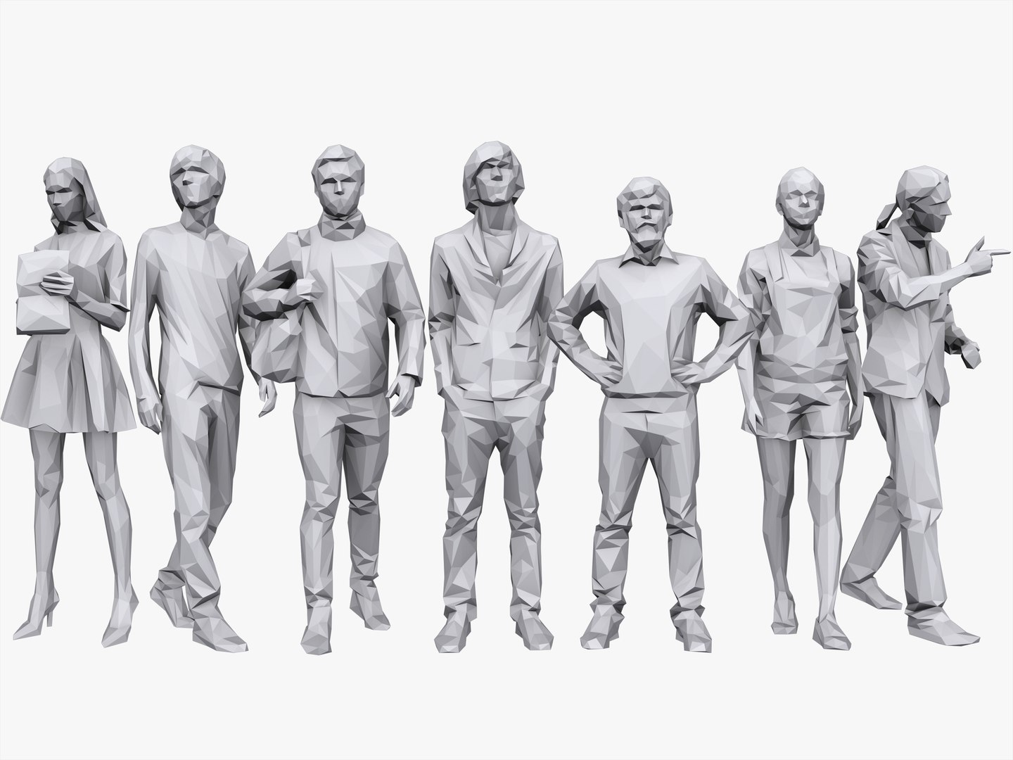 modelo 3d Lowpoly People Casual Pack Vol.2 - TurboSquid 1122528
