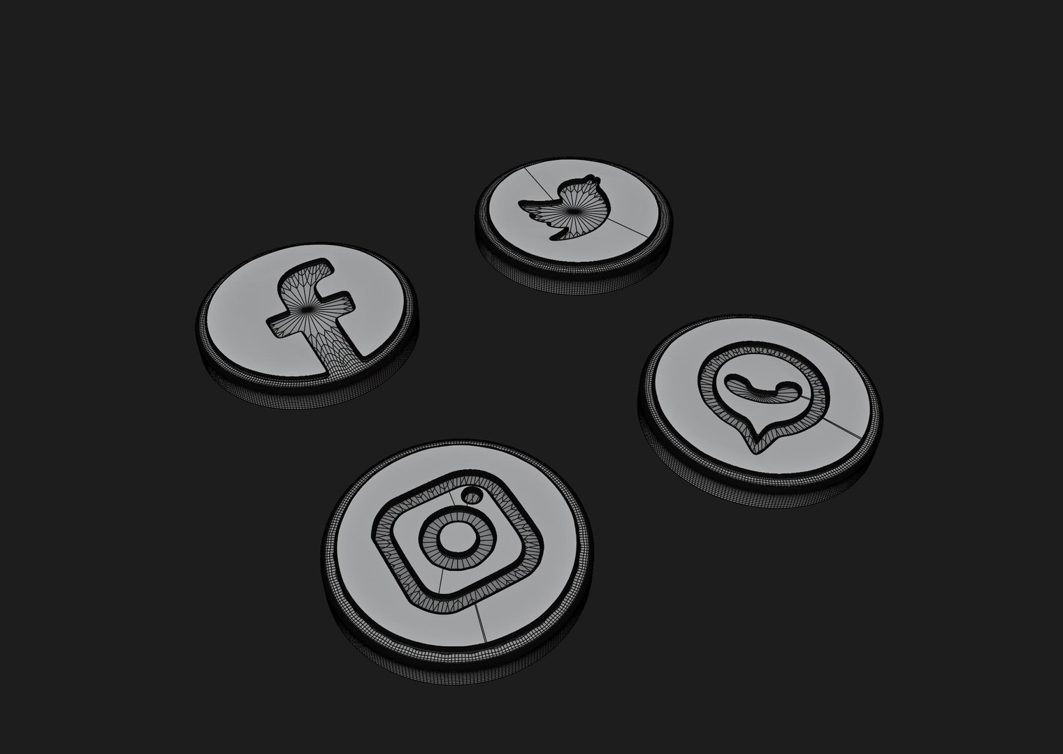 3D Social Media Logos Pack - TurboSquid 2269259