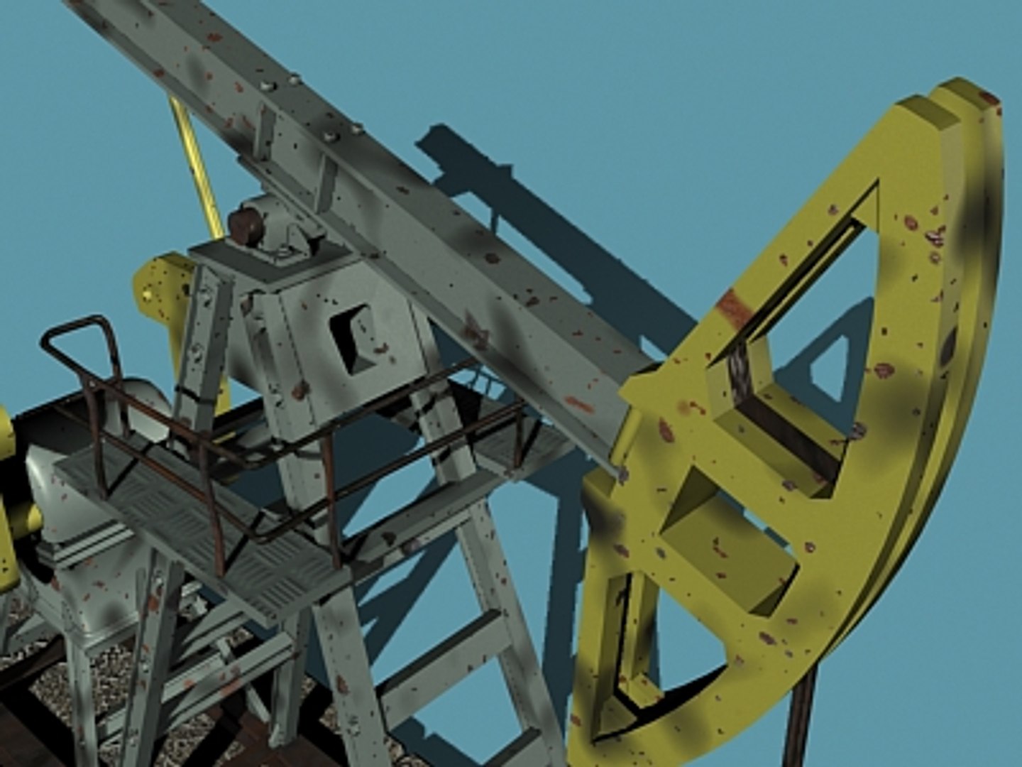 Animation Oil Pump 3d Model