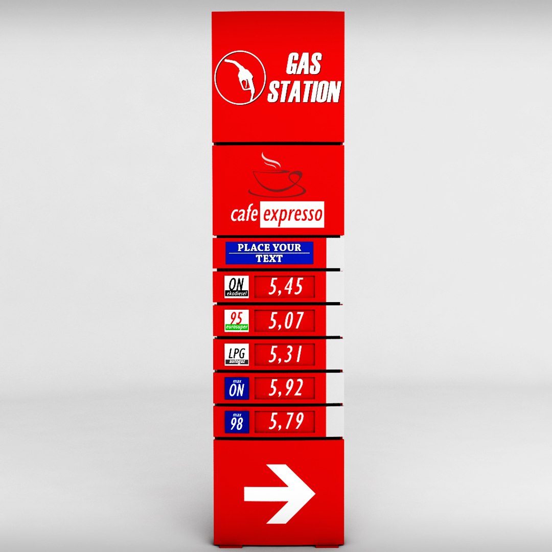Gas Station Price Sign Max