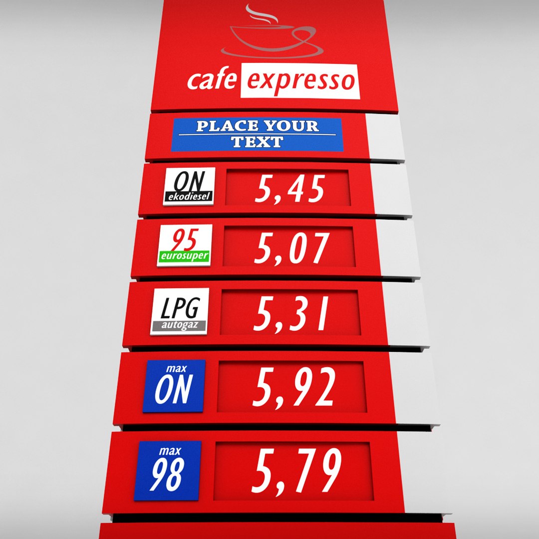 Gas Station Price Sign Max