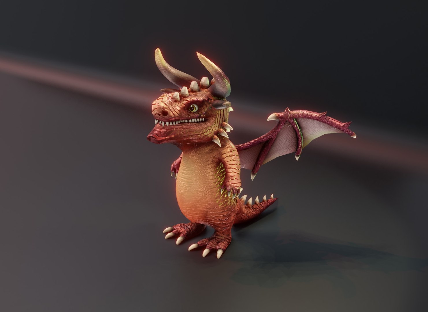 3D Cartoon Crystal Dragon Animated Low-poly 3D Model - TurboSquid 2215978