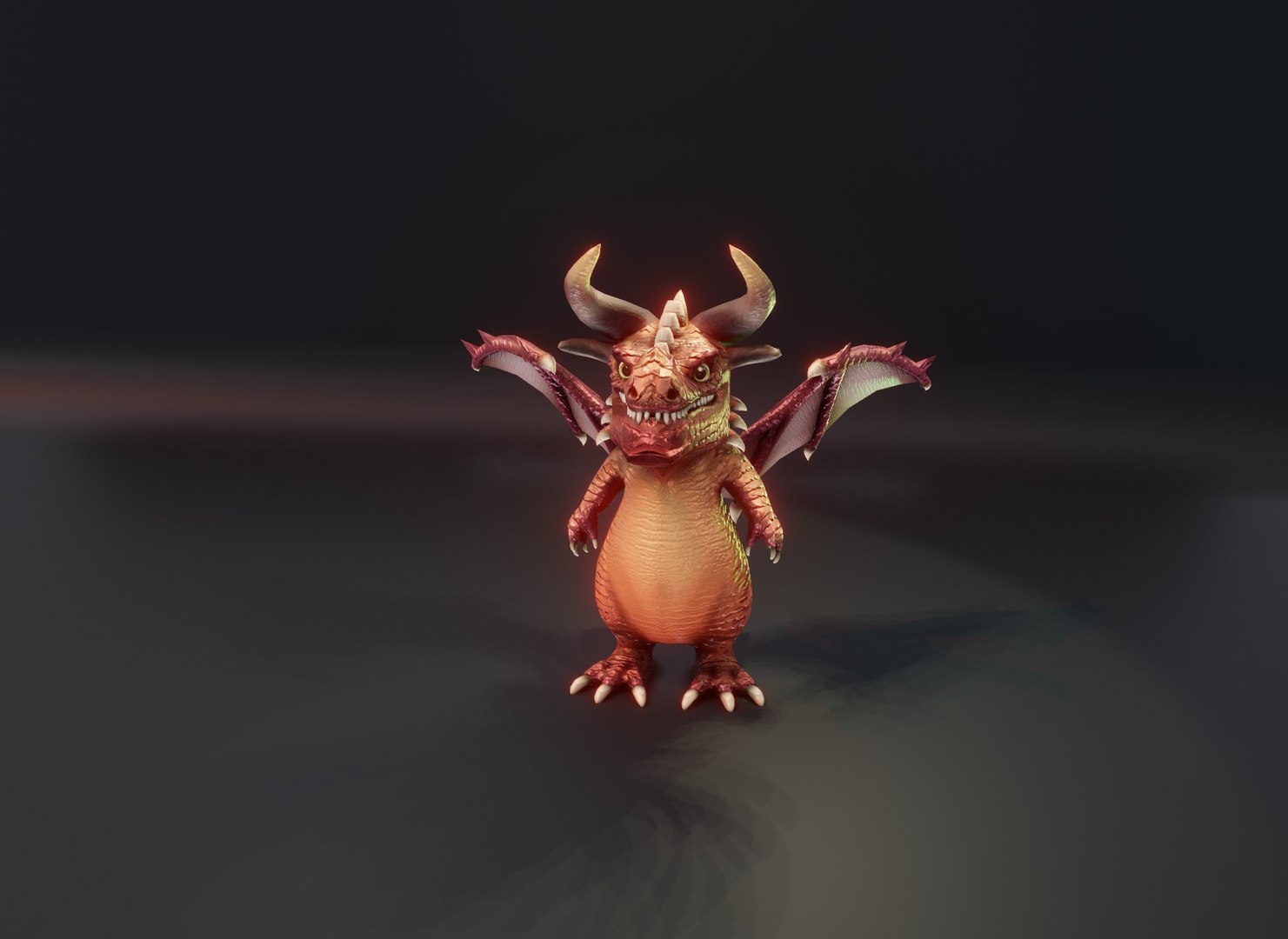 3D Cartoon Crystal Dragon Animated Low-poly 3D Model - TurboSquid 2215978