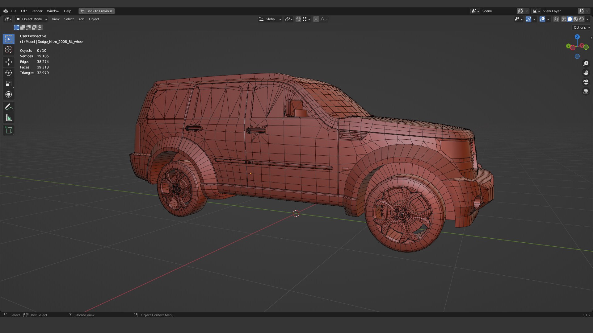 Dodge Nitro 2008 Lowpoly 3D Model - TurboSquid 1965379