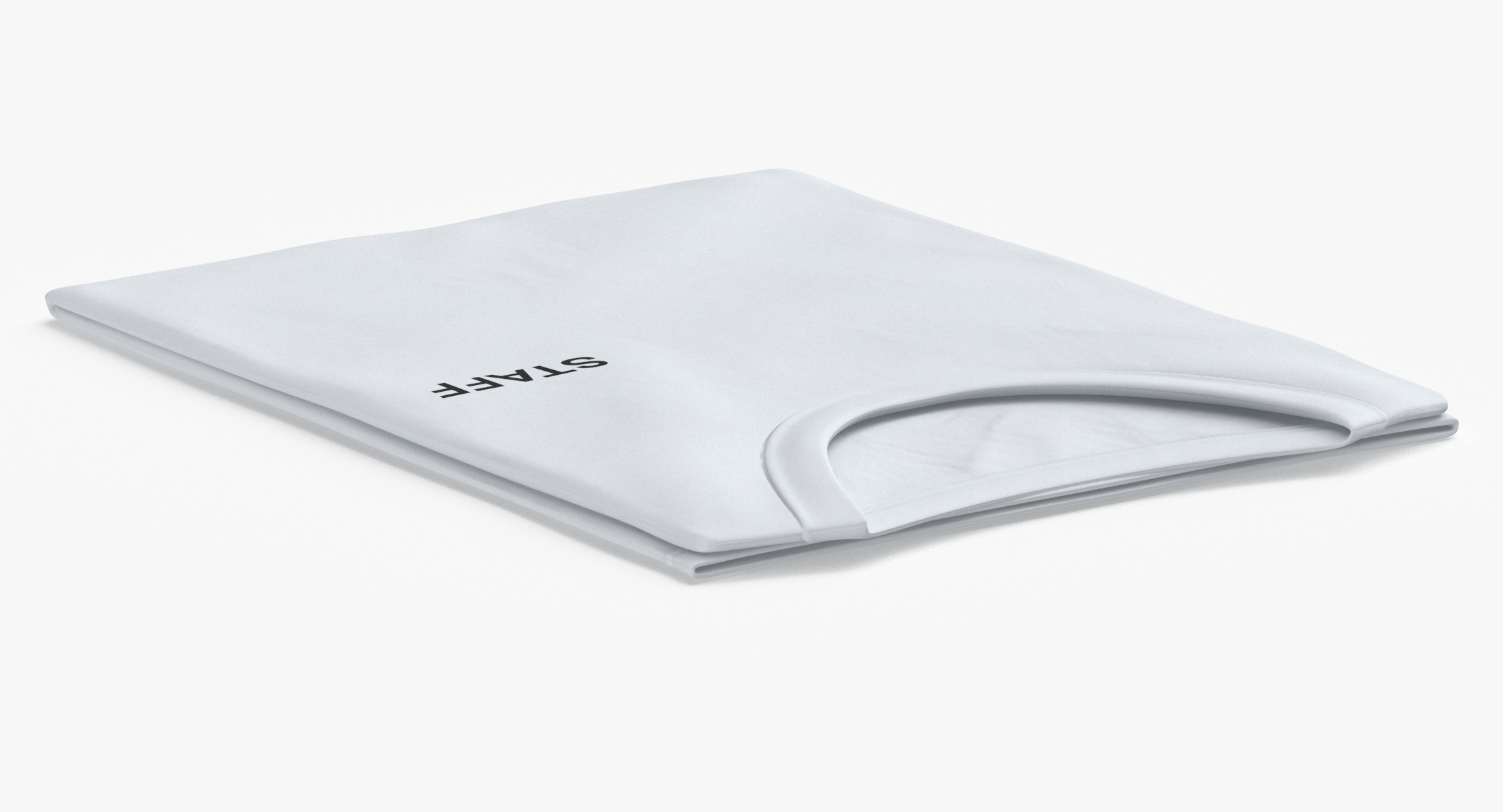 3D Female Crew Neck Folded White Staff 02 model - TurboSquid 1774890