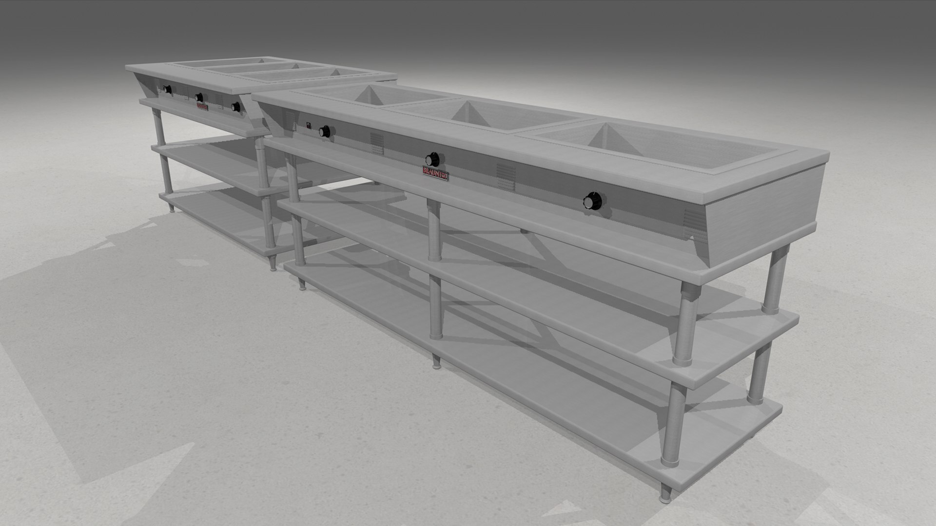 Steam Table Restaurant 3d C4d