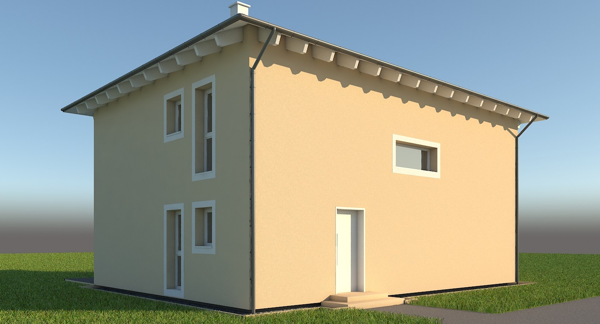 Modern Single Family Home 3d Model